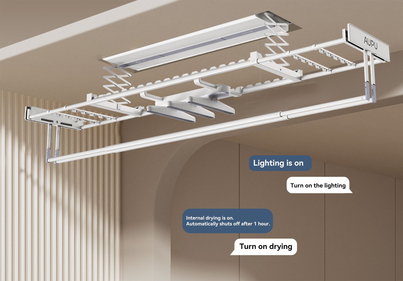 Aupu smart clothes drying rack
